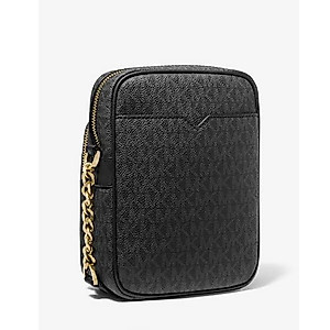 MICHAEL KORS Jet Set Travel Medium Logo Crossbody Bag (Black)