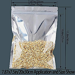 Daarcin 3 Sizes 30pcs Mixed Mylar Ziplock Bags | Foil Pouch Resealable Smell Proof Bags | Sealable Heat Seal Bags for Candy and Food Packaging