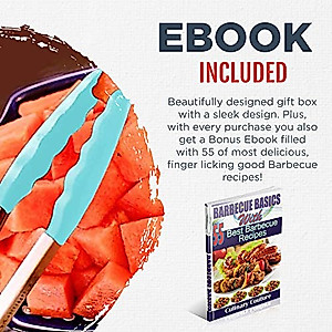 Silicone Kitchen Tongs for Cooking with Silicone Tips, Heat Resistant Tongs for Serving Food, 7-Inch, 9-Inch, 12-Inch Locking Silicone Tongs, Set of 3 Salad Tongs, Aqua Sky Kitchen Utensils