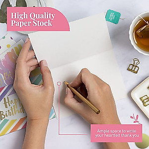 Rileys Rainbow Birthday Cards Assortment, 50-Count | 5 Designs, Wishing Cards for Kids and Adults, Greeting Cards with Envelopes Included, Bulk Variety Pack