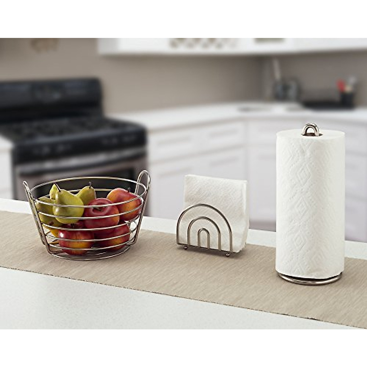 Home Basics Paper Satin Nickel Collection Napkin Holder [Misc.], 5.50" L x 2.75" W x 4.50" H