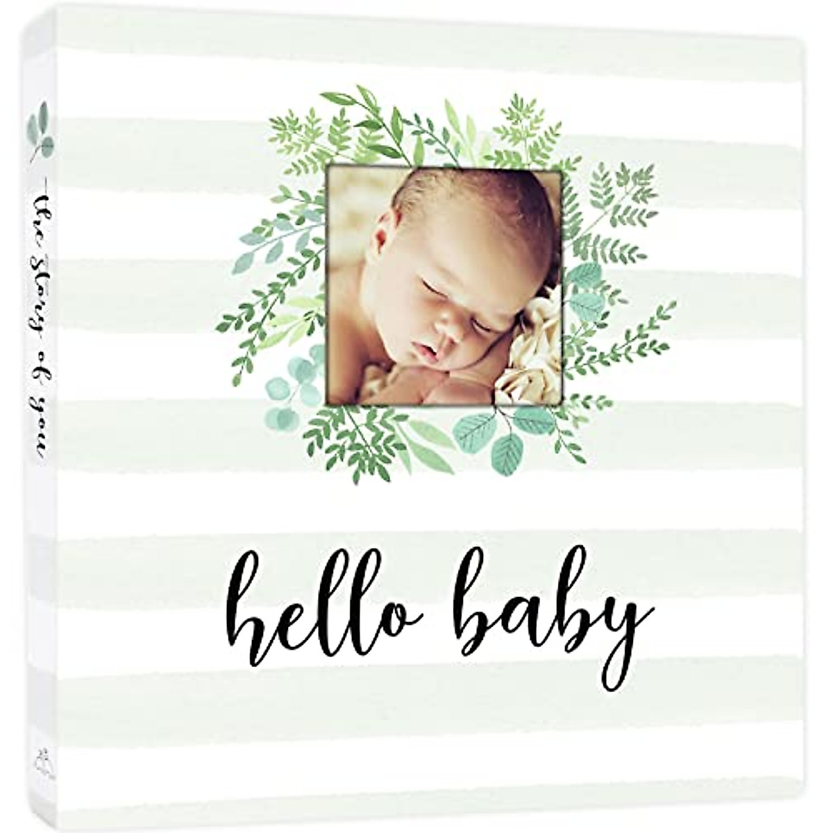 Baby Memory Book First 5 Years - Keepsake Monthly Milestone Journal for Boy or Girl - Pregnancy Gift for Baby Shower - Gender Neutral Record Book with Gift Box - Personalize Cover with Baby Photo