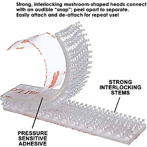 EZ Pass/I-Pass/SunPass/Fastlane Dual Lock Adhesive Mounting Strips 4 Strips Each 1-1/2 in