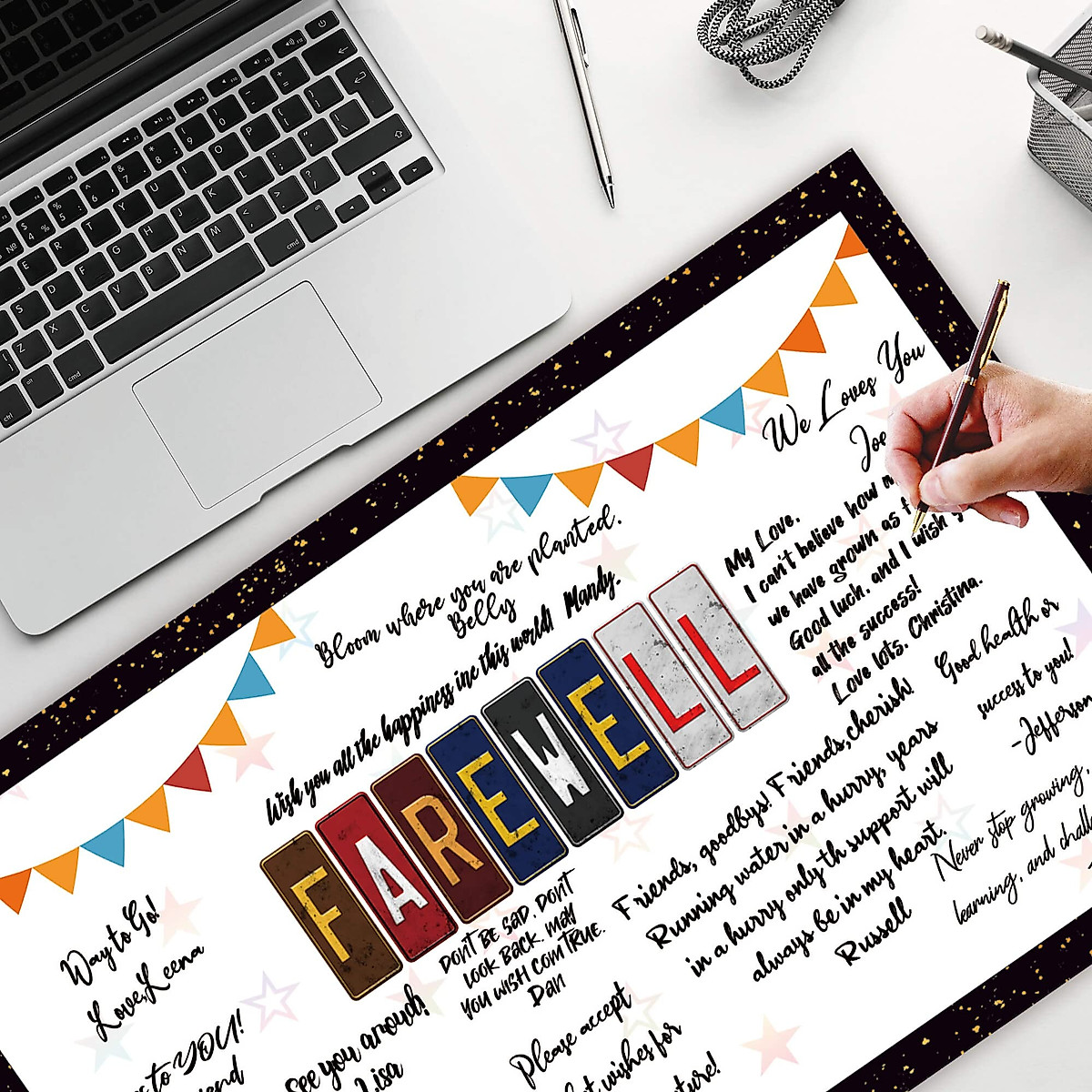 KMLIFE Farewell Jumbo Card, 22x14 Inches, Elegant Design, Inspirational Sentiment, Premium Quality, Perfect for Farewell Party