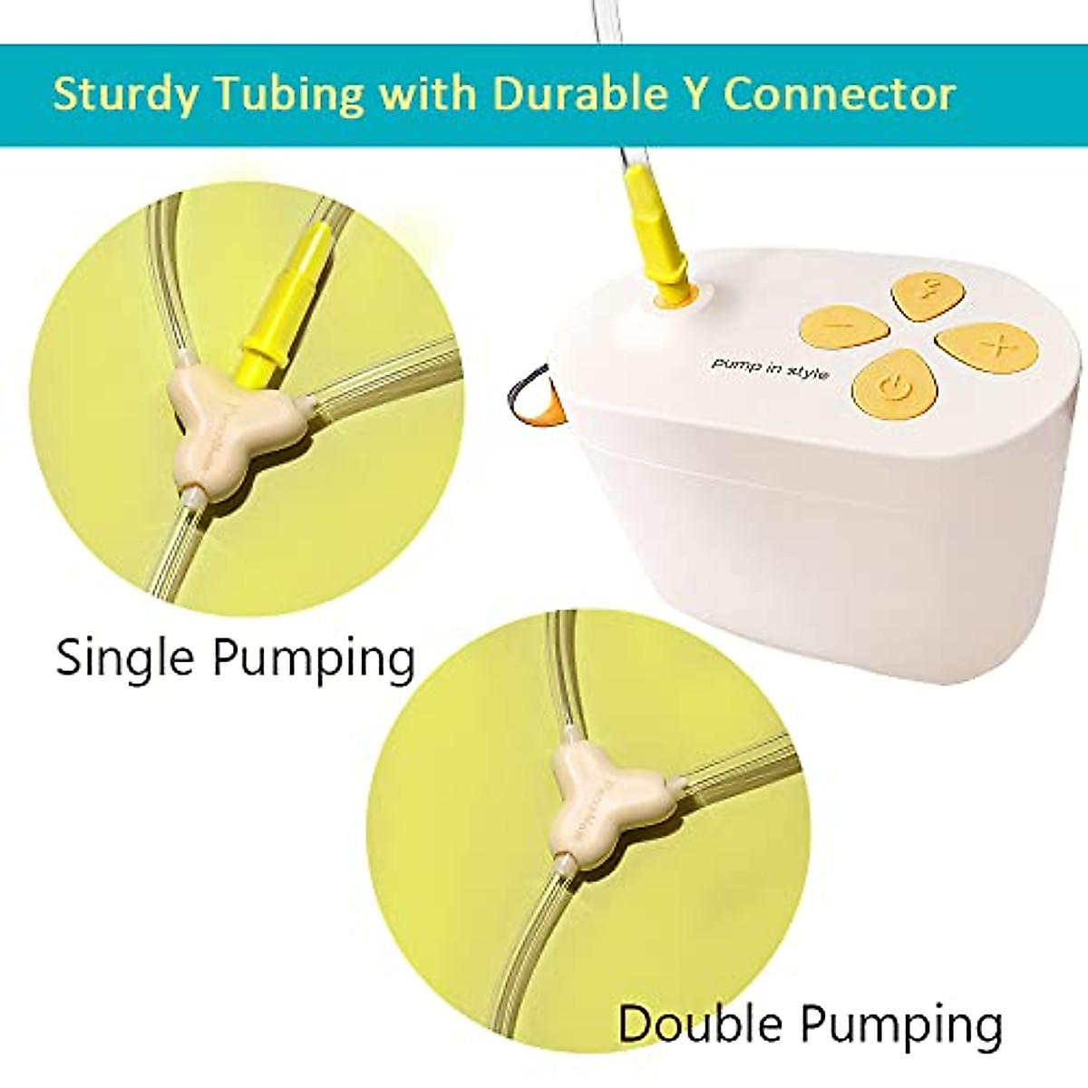 PumpMom Replacement Tubing for Medela New Pump in Style Maxflow Breast Pump, Not Original Medela Spare Breastpump Parts Tubes