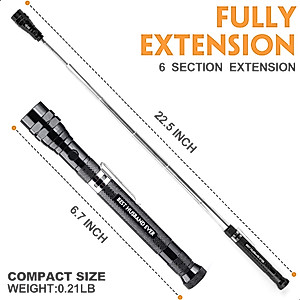 Gifts for Husband Him from Wife - "BEST HUSBAND EVER" Magnetic Pickup Tool with Flashlight - Husband Birthday Gift Ideas - Husband Stocking Stuffers, Valentines Day Fathers Day Practical Gifts