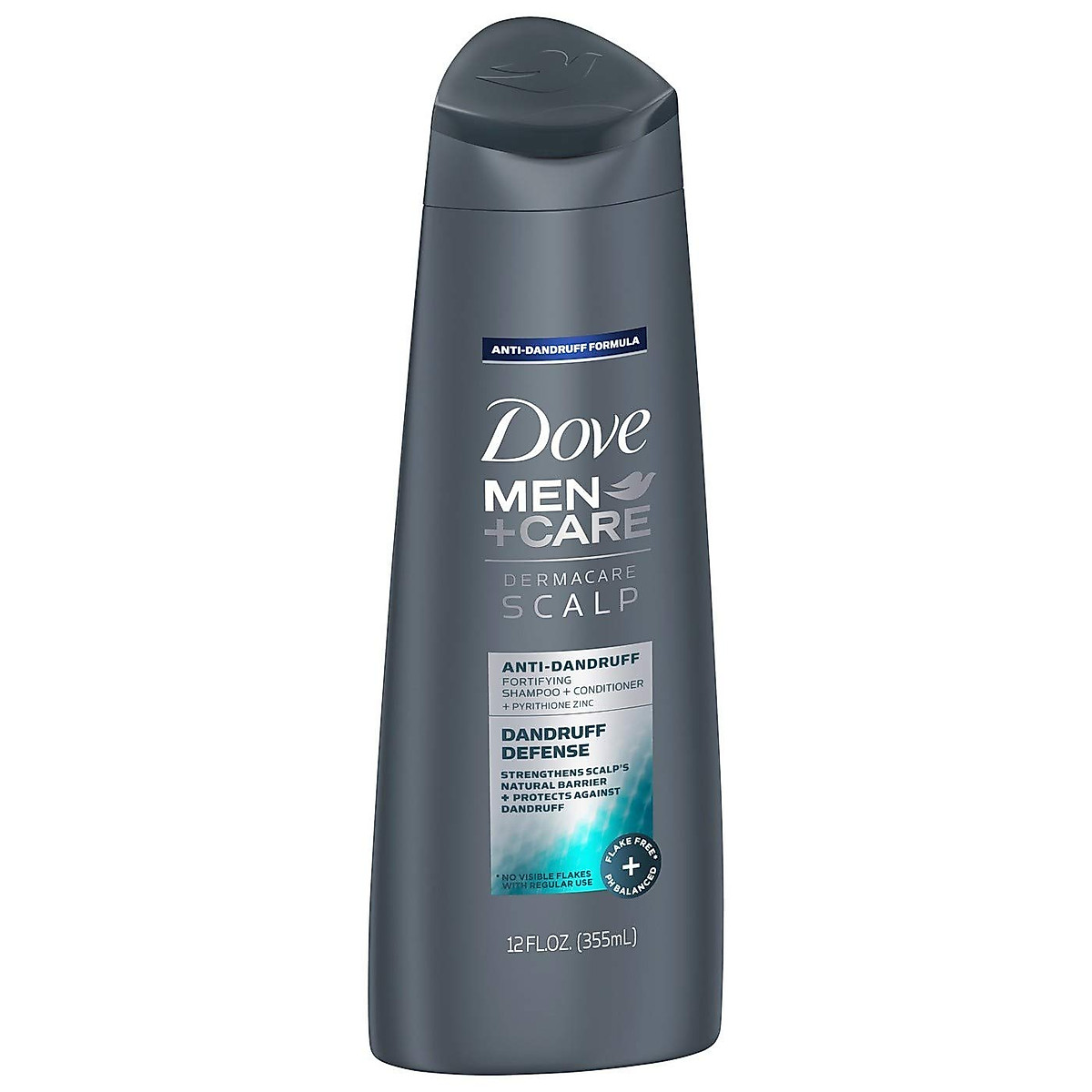 Dove Men+Care Dermacare Scalp 2-in-1 Shampoo + Conditioner, Dandruff Defense, 12 Ounce (Pack of 2)