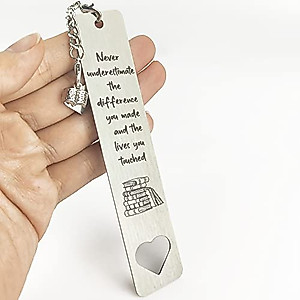 Never Underestimate Inspirational Bookmarks,Bookmark Tassels for Women, Book Lover, Bookworm, Book Accessories, Reading Gifts, Book Gifts,Birthday Christmas Gifts