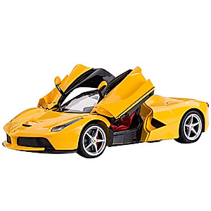 1/14 Scale Ferrari La Ferrari LaFerrari Radio Remote Control Model Car R/C RTR Open Doors (Yellow) by FMTStore