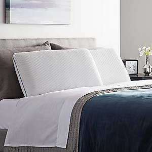 WEEKENDER Gel Memory Foam Pillow - Queen Size - 1-Pack - Medium Plush Feel - Neck & Shoulder Support - For Back, Side, & Stomach Sleepers - Home, Hotel, & Hospital Essentials