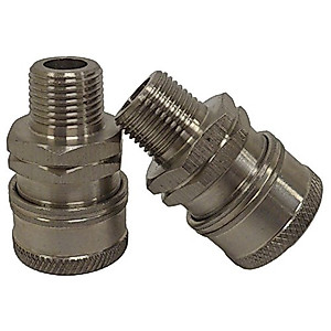 Ultimate Washer UW16-PW4FB0, Female Coupler, Stainless Steel, 2-Pack (3/8")