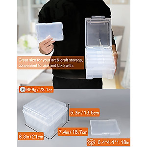 Sjqecyfv Photo Storage Box 4x6 Pictures Organizers Case Photo Keeper Container Box Seed Storage Organizer Craft Storage Boxes (Clear)