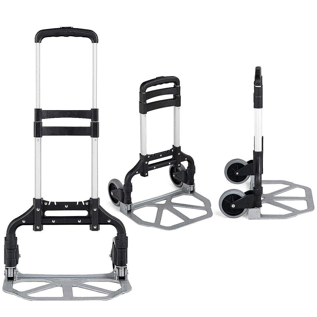 TimmyHouse Capacity 176 Lb Folding Hand Truck Cart Dolly Push Pull Box Moving Lightweight