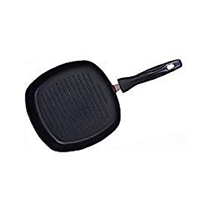 Shourya Trading Satre Online And Marketing Nonstick Square Grill Pan, Black, 15.2 x 9 x 1.5 Inch, Aluminum