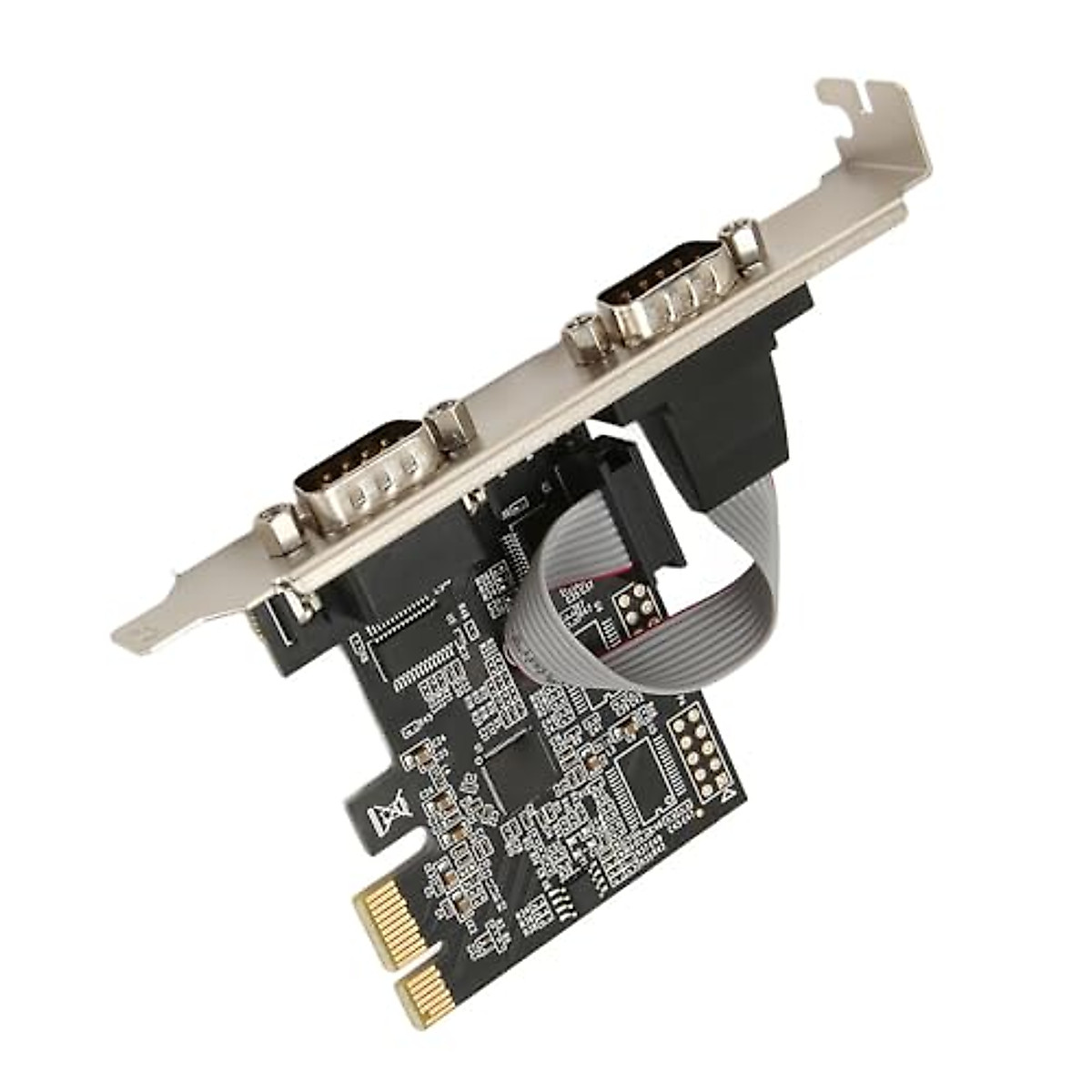 2 Port PCIE RS232 Serial Card with Full Size Bracket, Supports for Windows, for Linux, 256 Byte FIFO Depth, for POS Systems, Scanners, Printers