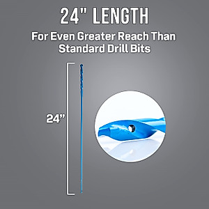 Jonard Tools DBC-3824 Combination Bellhanger Drill Bit, Wood, Concrete & Masonry, 3/8" x 24"