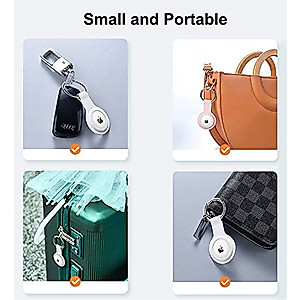 Apple AirTag Silicone Case, Protective Cover with Keychain Hook, Safety and Anti-Lost, Key Tracker Shockproof Protector Skin Cover
