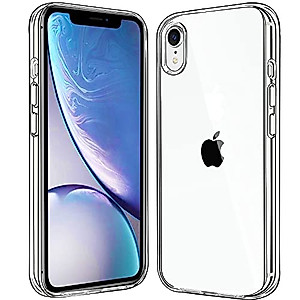JJGoo Compatiable with iPhone XR Case Clear, Transparent Shockproof Phone Case, Slim Anti-Scratch Hard PC Back Protective Cover Bumper, Clear