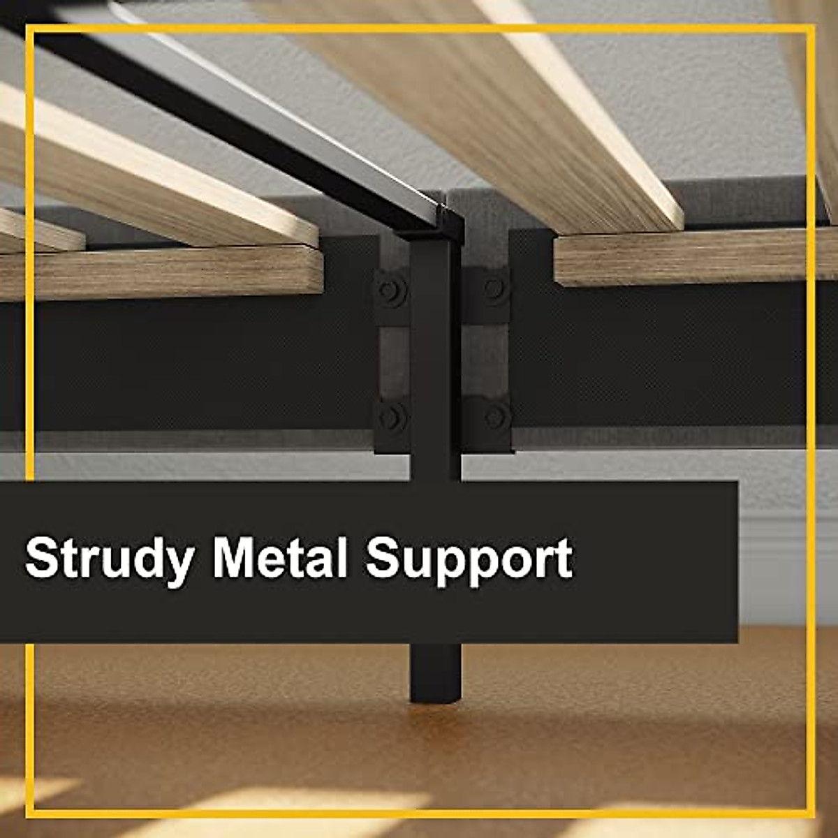 LIKIMIO Twin Bed Frames, Velvet Upholstered Twin Platform Bed Frame with Headboard and Strong Wooden Slats, No Box Spring Needed/Noise-Free/Easy Assembly, Grey