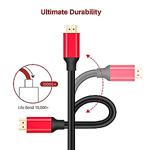 4K HDMI Cable 40ft, HDMI Cord (40 feet HDMI to HDMI, Top Series) Supports (4K@60HZ, 1080p FullHD, UHD, Ultra HD, 3D, High Speed with Ethernet, ARC, PS4, Xbox, HDTV) by XXONE
