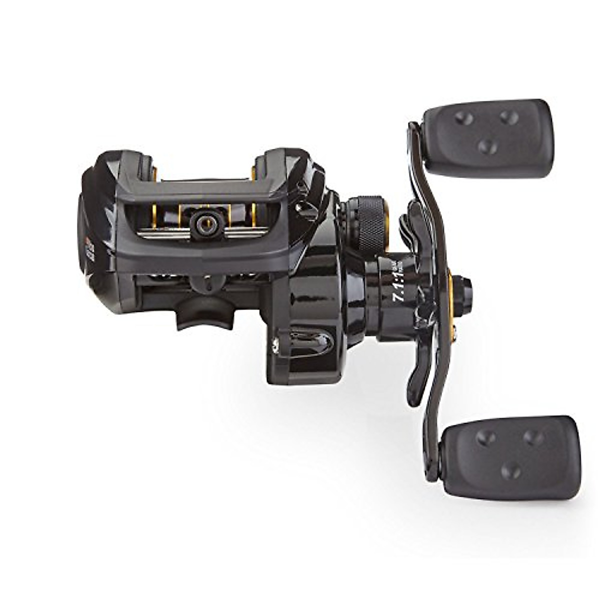 Abu Garcia PMAX3-L Pro Max Low-Profile Baitcast Fishing Reel, Left Hand,Gold,Black