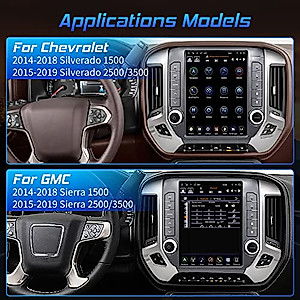 LinksWell Gen IV 12.1 Inch Car Stereo for Chevrolet Silverado and Sierra 2014 to 2019 T Style Android Radio Replacement Head Unit Multimedia Player Touchscreen GPS Navigation Bluetooth