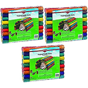 (3 Pack) Kaytee Tropical Fiddle Sticks Hideout, Size Large