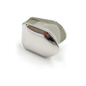 EXCEART 4pcs Silver Plated Small Single Tooth Cap Hip Hop Teeth Grill Decoration