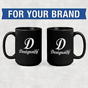 Custom Mug with Picture Text, Photo Name Logo - Personalized Coffee Mugs, Customized Ceramic Cups, Tazas Personalizadas - Birthday Wedding Christmas Day Gifts for Women Men Mom Dad Family (15oz Black)