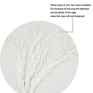 Aoneky 1/2 5/8 3/4 7/8 inch Nylon Twisted Rope - White Pull Rope Cord (3/8 inch x 100 ft)