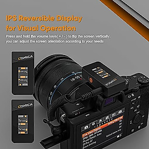 comica Vimo C3 Wireless Lavalier Microphone with Noise Cancellation, 656ft Transmission, Gain Control, Compact Wireless Lapel Microphone for DSLR Cameras/Android/Live-Streaming/Vlogging/YouTube