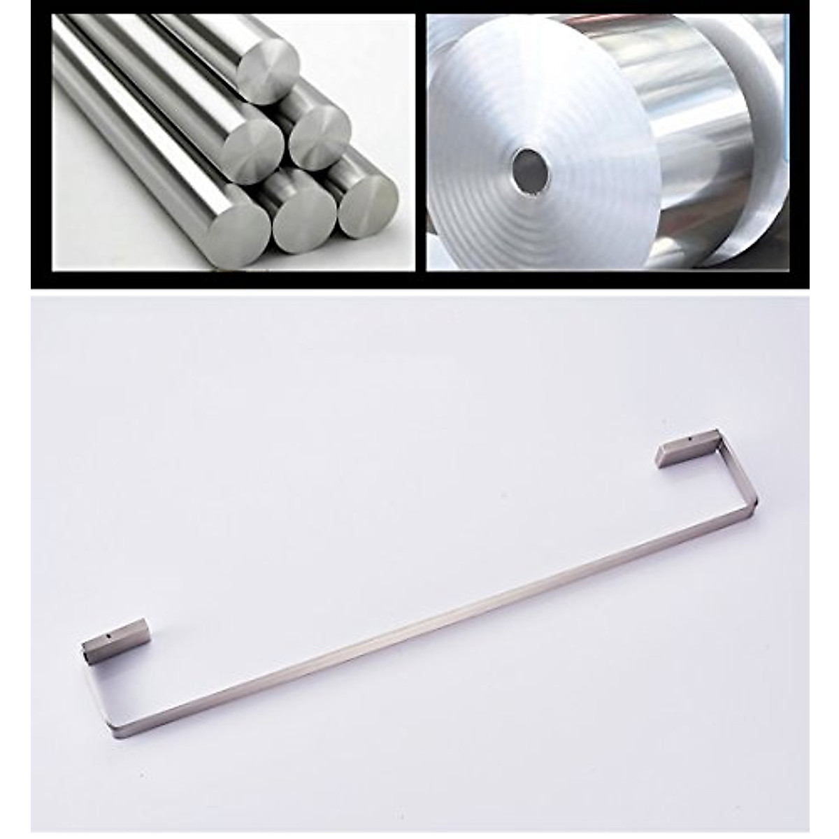 OMOONS Towel Rack,Towel Racks for Bathroom,Towel Rack Wall Mounted Brushed,Single Rod/60Cm