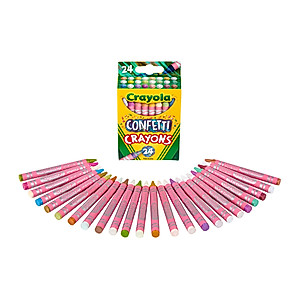 Crayola® Confetti Crayons, Assorted Colors, Pack Of 24 Crayons
