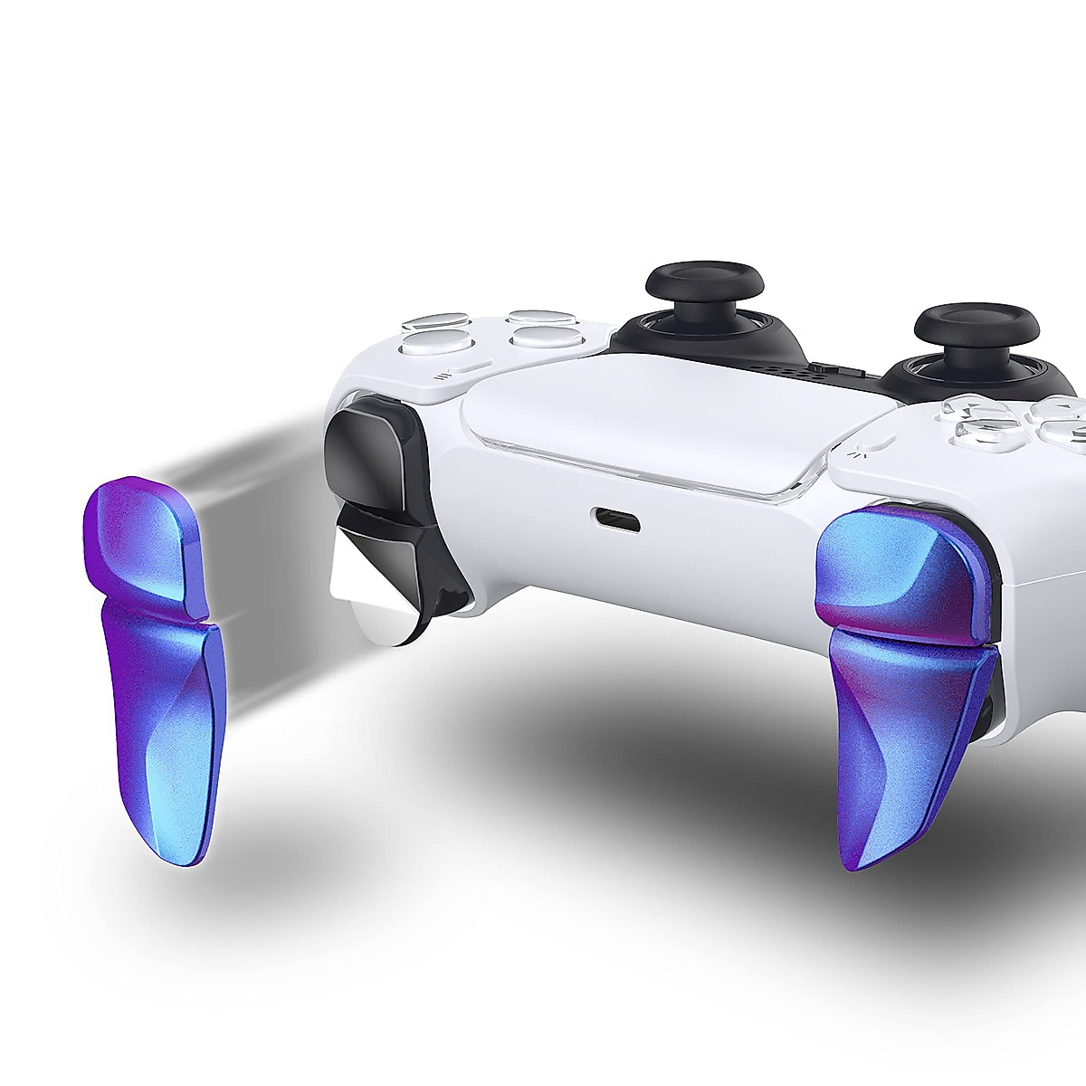 PlayVital Shoulder Buttons Extension Triggers for PS5 Controller, Bumper Extenders for PS5 Controller - Blue