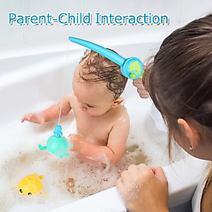 KINDIARY Bath Toys, Magnetic Fishing Games with Wind-up Swimming Whales, Water Table Pool Fun Time Bathtub Tub Toy for Toddlers Baby Kids Infant Girls Boys Age 1 2 3 4 5 6 Years Old