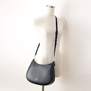 Kate Spade Staci Saffiano Leather Crossbody Bag (Black)