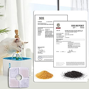 RBAYSALE Cat Water Fountain Filter, 10 Pack Replacement Filters for 84oz/2.5L Automatic Pet Fountain Cat Water Fountain Dog Water Dispenser, 3 Triple Filtration System