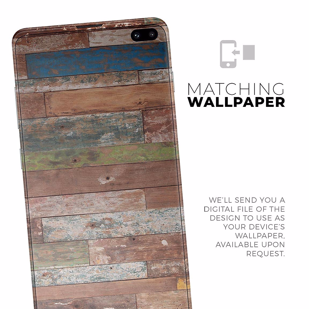 DesignSkinz Vintage Wood Planks Protective Vinyl Decal Wrap Skin Cover Compatible with The Samsung Galaxy S20 (Screen Trim & Back Glass Skin)