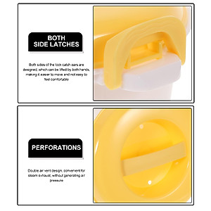 UPKOCH Rice Container Mini Rice Cooker Microwave Rice Cooker Steamer Bowl Microwave Pasta Cooker Cookware for Vegetables Quinoa Oatmeal Ramen L Rice Container Mini Rice Cooker, Yellow