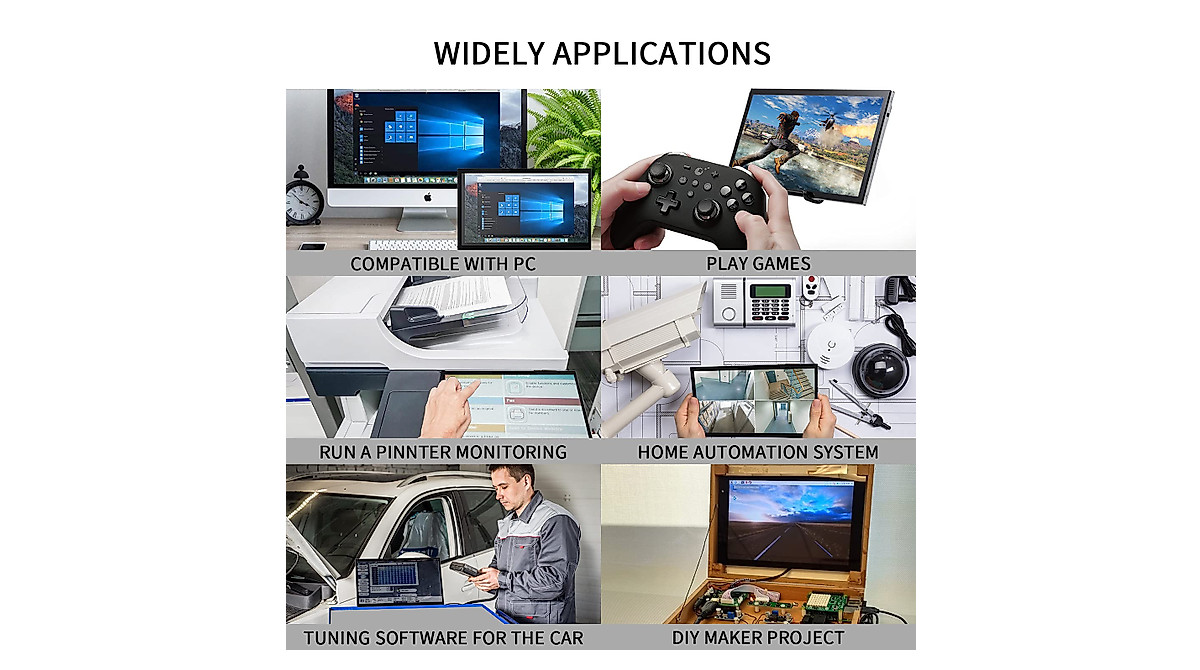 HMTECH 10.1 Inch Touchscreen Monitor for Raspberry Pi & PC