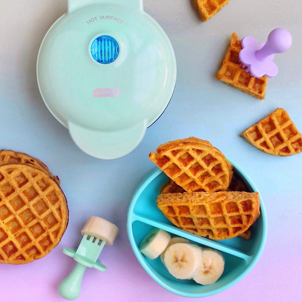 Grabease Bundle of Baby Utensils Set of Fork and Spoon with Suction Baby Bowl for Toddlers for Baby Led Weaning (Teal)