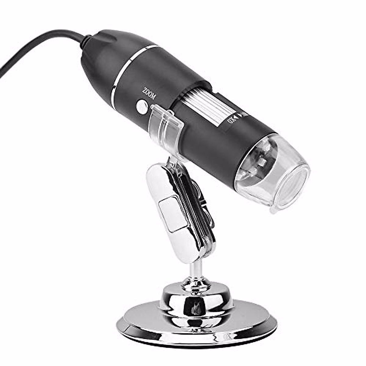 Oumefar LED Digital Microscope 50X to 500X 2MP USB Magnifier 8 LED Magnification Endoscope Camera Magnifier PC Video Camera with Stand(Support USB UVC Protocol Equipment)