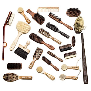 Made in Germany - SHASH Smooth 100% Boar Bristle Beard Brush, Naturally Conditions and Softens Hair - Portable, Eases Itch and Irritation, Supports Healthy Growth, Eco-Sourced