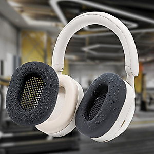 WC SweatZ XM5 - Patented Protective Headphone Ear Covers for Sony WH1000XM5 by WC | Only Compatible with Sony XM5 Over Ear Headphones | Sweatproof & Easily Washable | Black