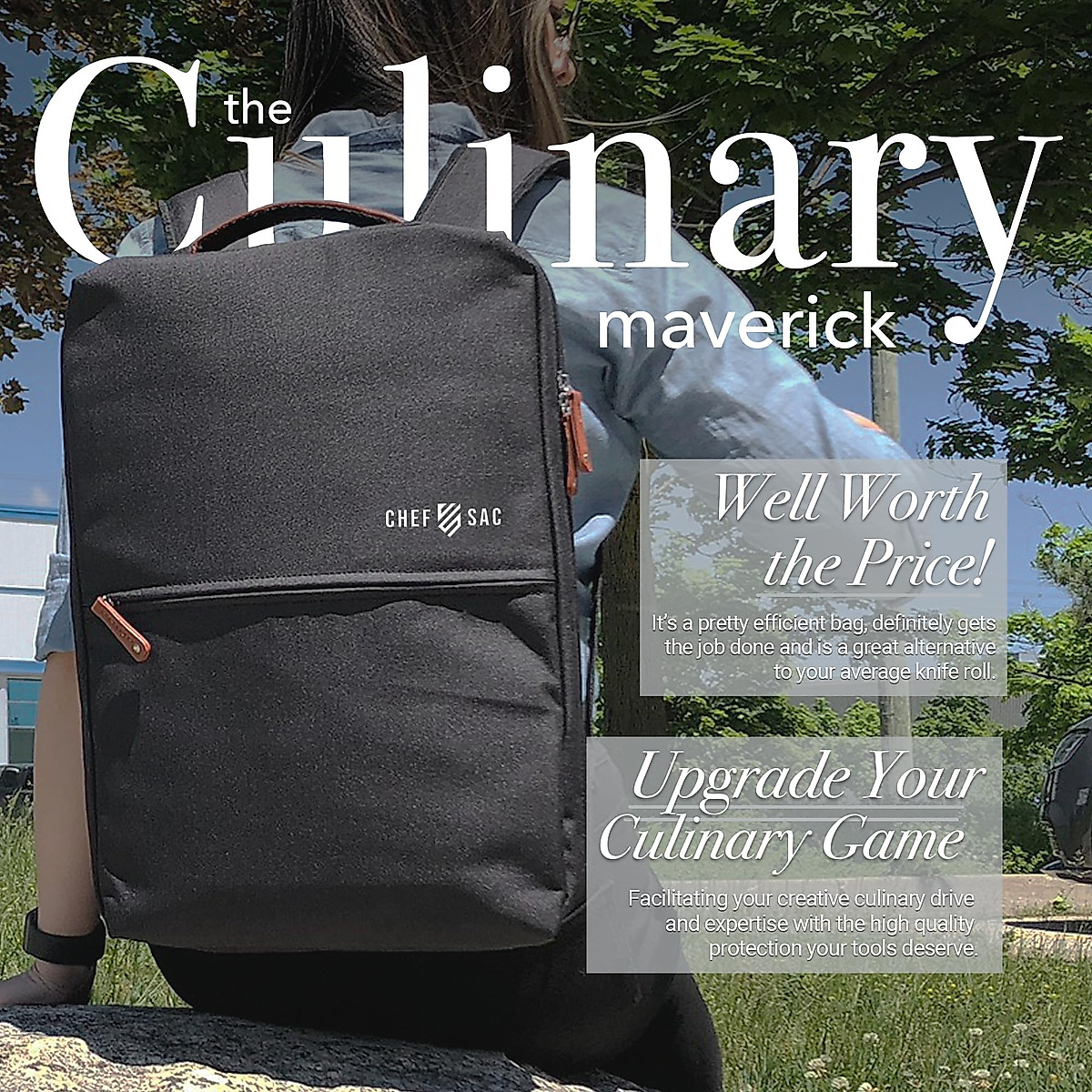 Chef Knife Bag | Premium Knife Case | Waterproof Material | Chefs Case with 30+ Pockets for Knives & Utensils | Culinary Gifts For Chefs & Students | Sturdy Travel Knife Bag (Black)