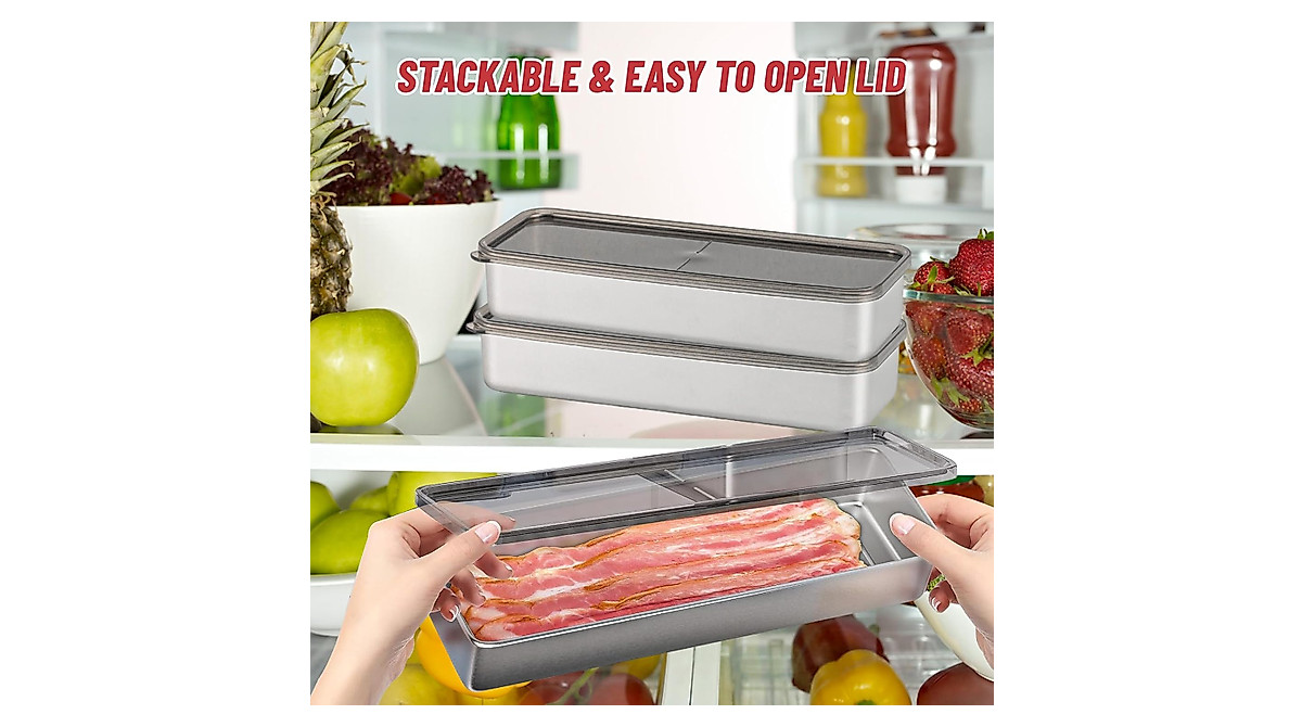 Rarapop Stainless Steel Bacon Container - Airtight Storage