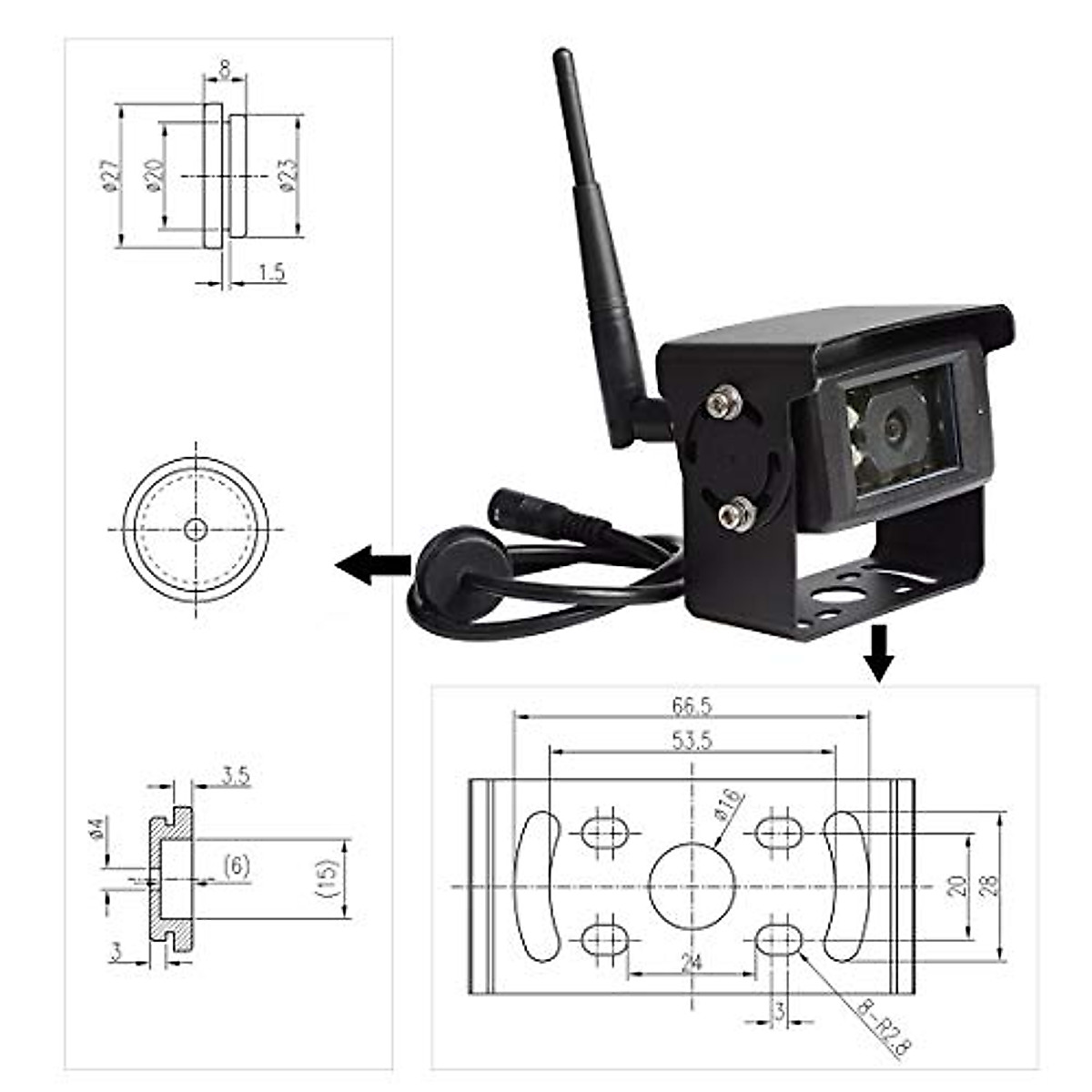 Haloview CA108 Wireless High Definition Rear View Camera for MC7108(CA108)
