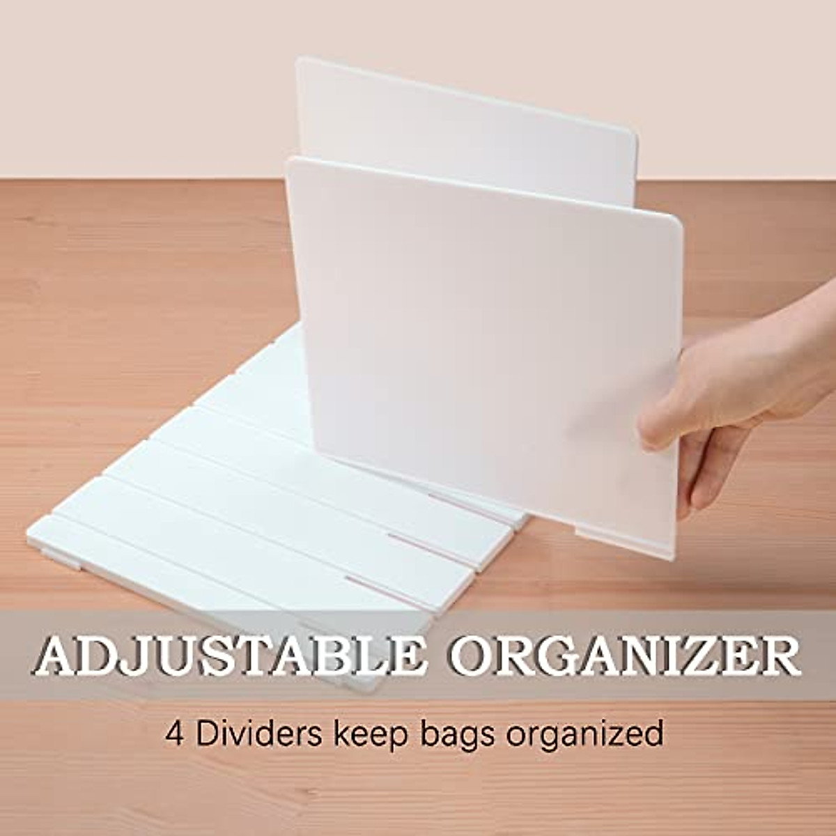 UXIVCKI Reusable Shopping Bag Organizer, Adjustable Reusable Bags Holder for 30+ Tote Bag, Paper Gift Bags, Cloth Lunch Bags, Grocery Bags/Handbag Purse Organizer Bag Divider