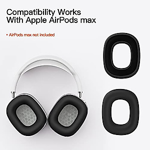 AWINNER Ear Pad Case Compatible for AirPods Max,Washable Soft Silicone Protective Frame Full Cover for AirPods Max (Black)