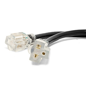 WEN PC1405 2 3 ft. 10-Gauge SJTW Generator Extension Cord Splitter (converts L14-30R to Two 5-20R outlets), Black